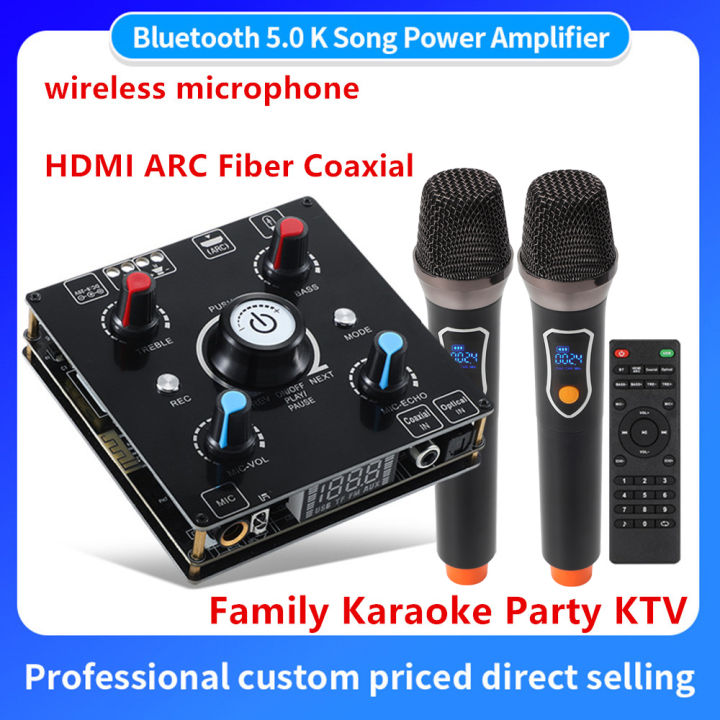 2.4G Display Wireless Microphone 100W Bluetooth Stereo Amplifier ...