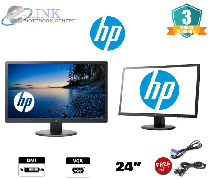 (GRADE A) HP 24'' INCH LCD HP V243 / LED SCREEN MONITOR / VGA / DVI ...