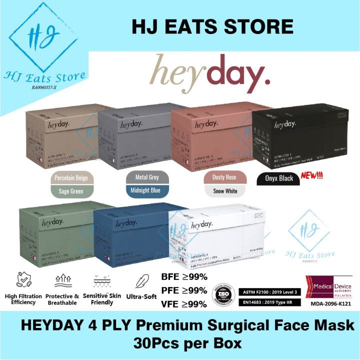 Heyday 4PLY Premium Surgical Face Mask 30Pcs mediplus Mask On | Lazada