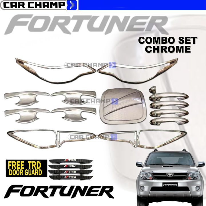 Toyota Fortuner G 4x2 2016 to 2020 Combo Set Chrome Garnish Cover with ...
