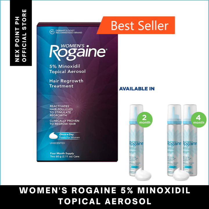 Womens Rogaine 5 Minoxidil Topical Aerosol Hair Regrowth Treatment