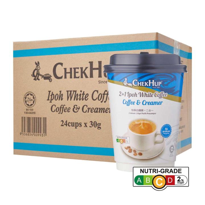 Chek Hup 2 in 1 Ipoh White Coffee - Coffee And Creamer (30G x 24 Cups) | Lazada Singapore