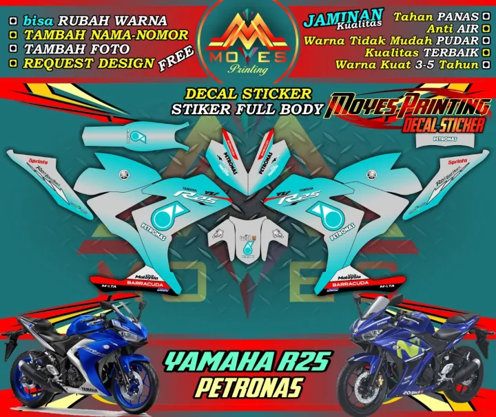 decal r25 decal motor yamaha r25 decal stiker full body r 25 stiker r25 ...
