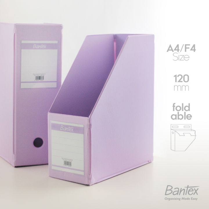 Bantex Box File Magazine File Extra Jumbo A4 Light Lilac 4022 24 ...