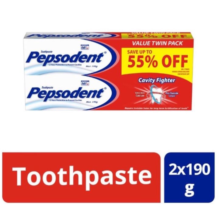 Pepsodent Toothpaste Cavity Fighter 190g x 2 | Lazada PH Pepsodent Toothpaste Cavity Fighter 190g x 2 | Lazada PH