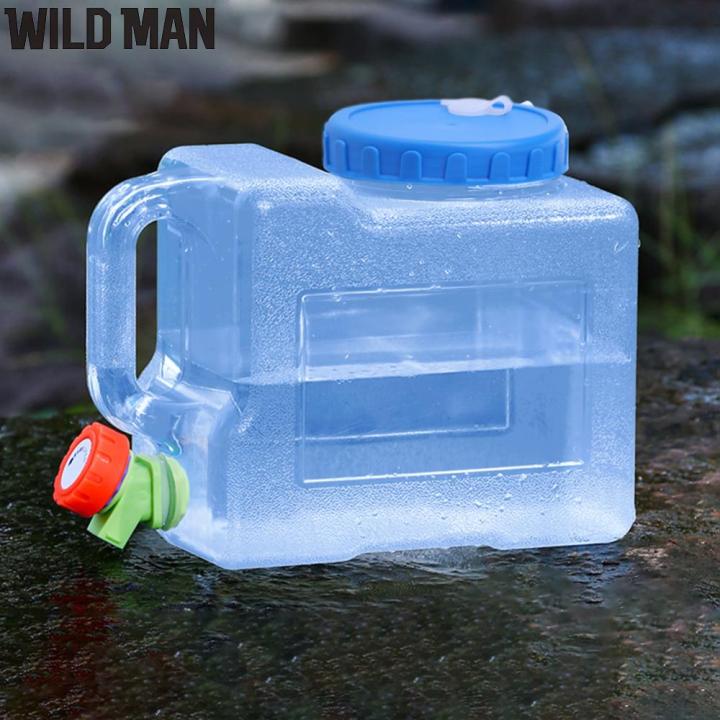 3L Camping Water Container with Faucet Outdoor Water Barrel Bucket ...