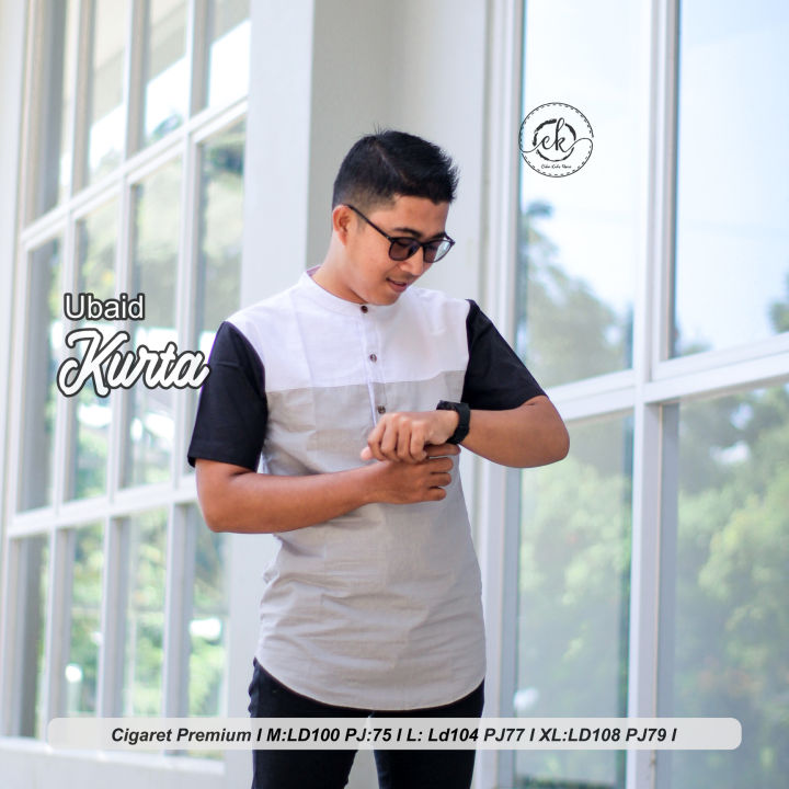 Kurta UBAID / Kemeja pria dewasa terbaru 2025 / Koko kurta dewasa 100% ...