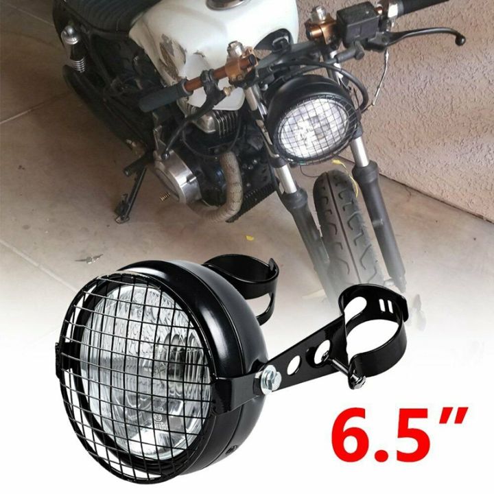 Retro Vintage Motorcycle Universal Side Mount 35W 6.5 Inch Transparent ...