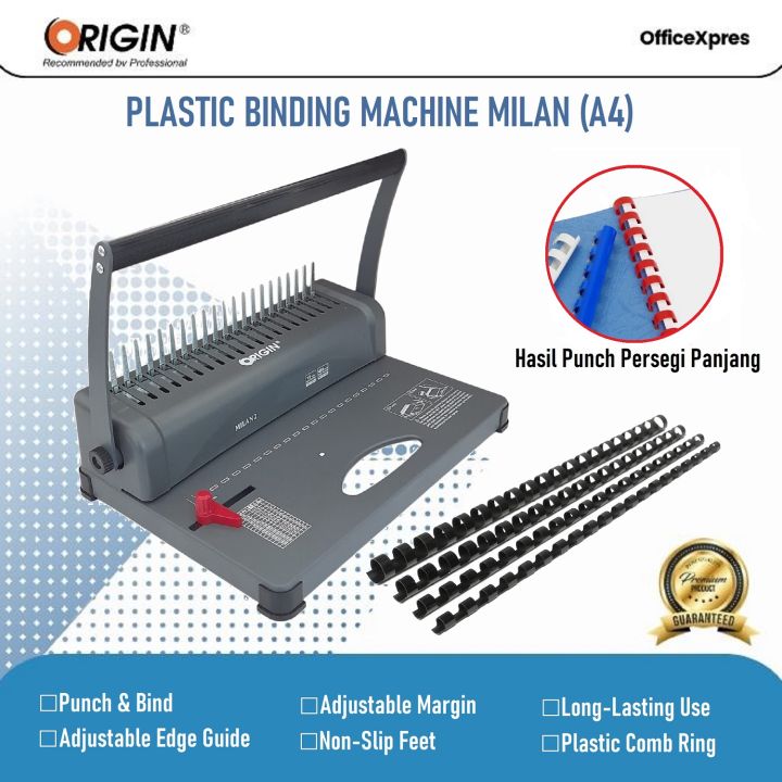 Mesin Jilid Spiral Plastik MILAN 3IN1 A4 / Jilid Spiral / Alat Jilid ...