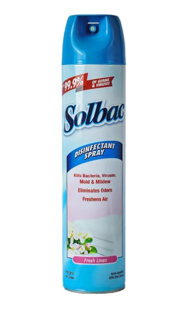 Solbac Disinfectant Spray Fresh Linen 400g | Lazada PH