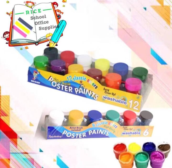 6colors/12colors Poster Washable Paint | Lazada PH