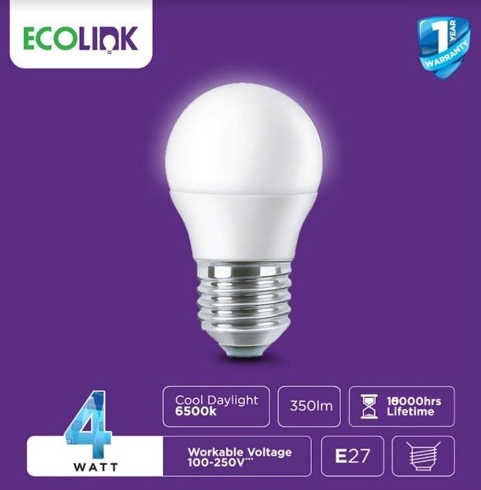 ECOLINK LAMPU LED MINI BOHLAM E27 4W 6500K | Lazada Indonesia