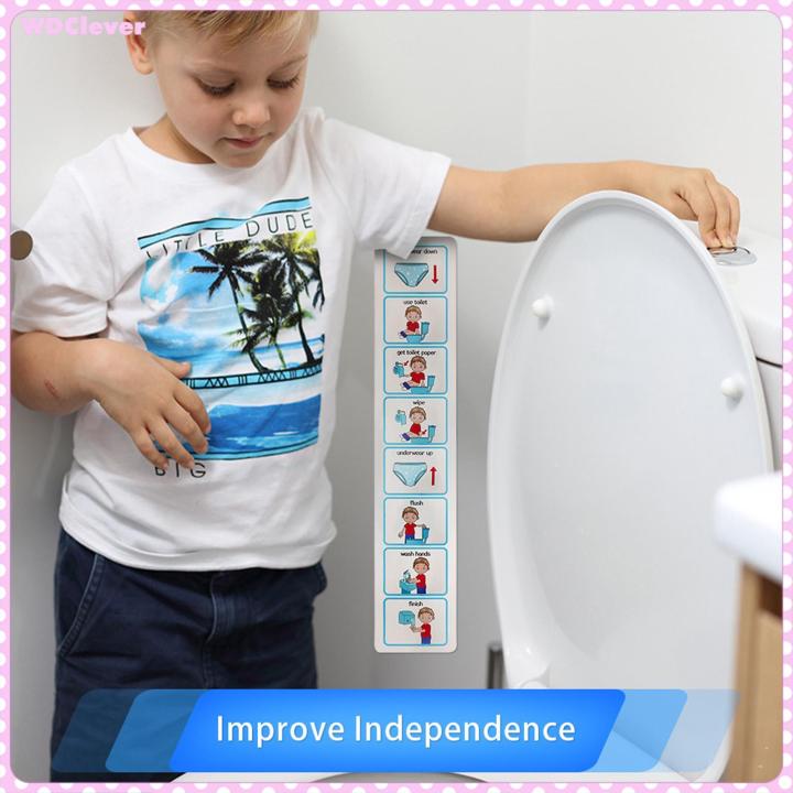 WDClever Visual Schedule for Kids Toilet Training Chart Potty Chart ...