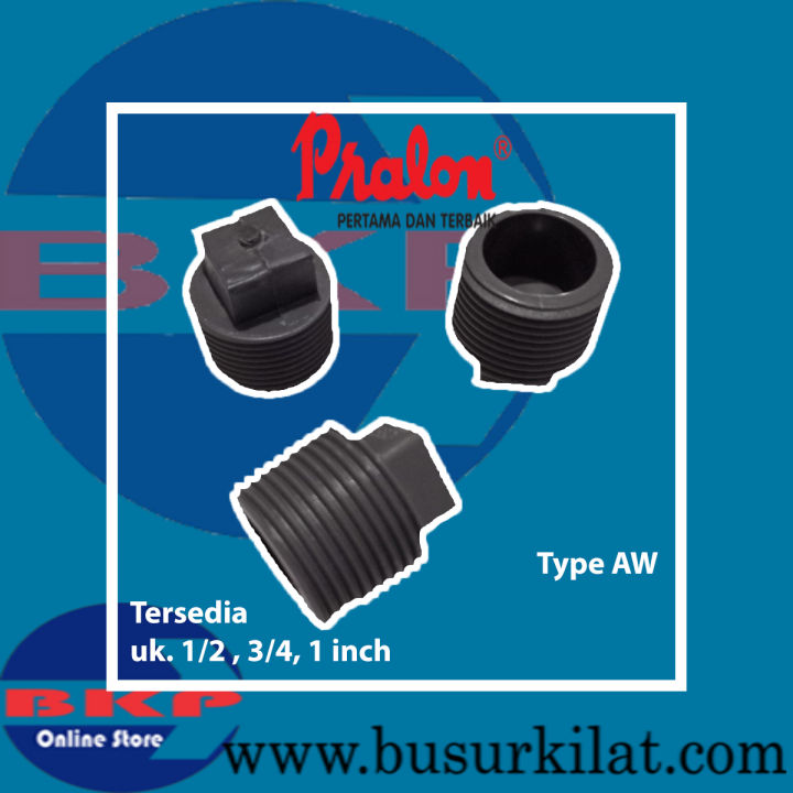 PLUG 3/4 INCH PVC PRALON (AW) / FITTING PIPA PVC / PLUG PVC | Lazada ...