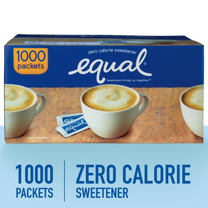 Equal Original Zero Calorie Sweetener 1000 Packets, Sugar Substitute ...