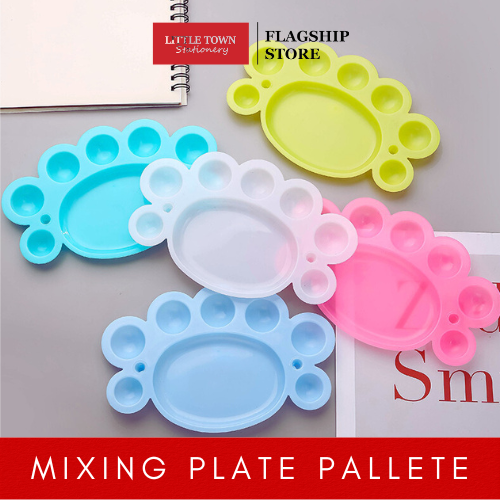 KS Colored Durable Plastic Mixing Plate Children's DIY Plastic Paint ...