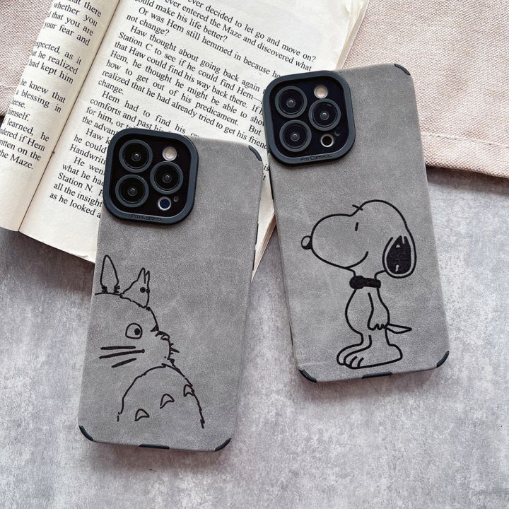 Cute Cartoon Totoro Cat Snoopy Shockproof Phone Cases for iPhone ...