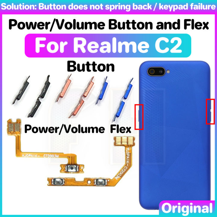 Power Volume button flex For Realme C2 Switch Power ON OFF Key Mute ...
