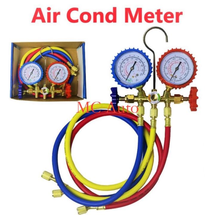 Aircond Meter Set R410a R32 R22 R134A R600 Air Cond Meter Gauge R12 R134 Air Conditioner ...
