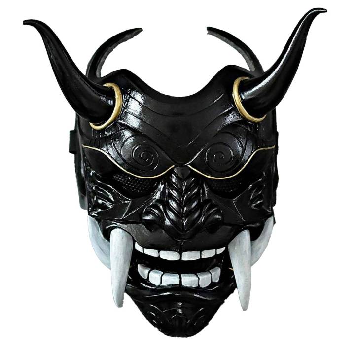 Adult Unisex Halloween Face Masks Japanese Hannya Demon Oni Samurai Noh Kabuki Prajna Devil Mask ...