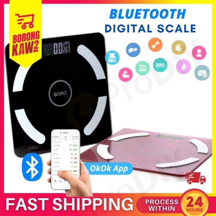 Bluetooth Body Fat Scale BMI Scale Smart Electronic Scales LED Digital ...