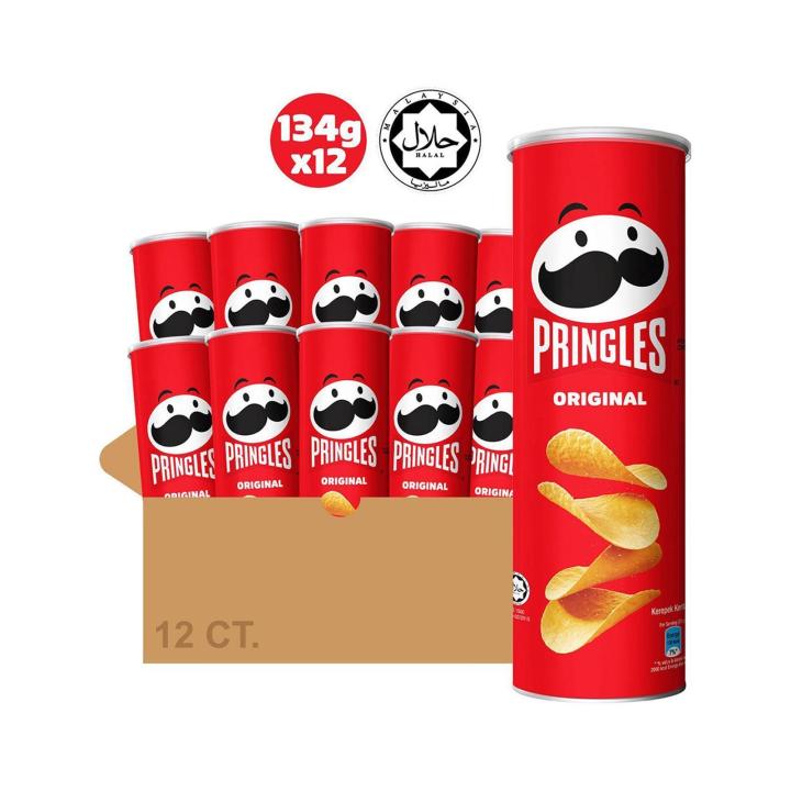 Pringles Potato Chips - Original 134G (Carton Of 12) | Lazada Singapore