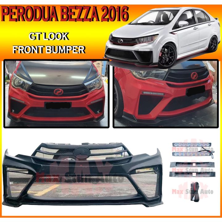 PERODUA BEZZA 2016-2019 GT BUMPER WITH LED DAYLIGHT (GT STYLE) FRONT ...
