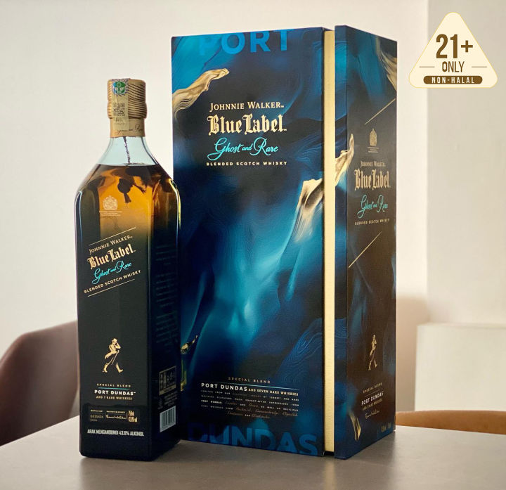 Johnnie Walker Blue Label Ghost and Rare Port Dundas + Glenury Royal ...