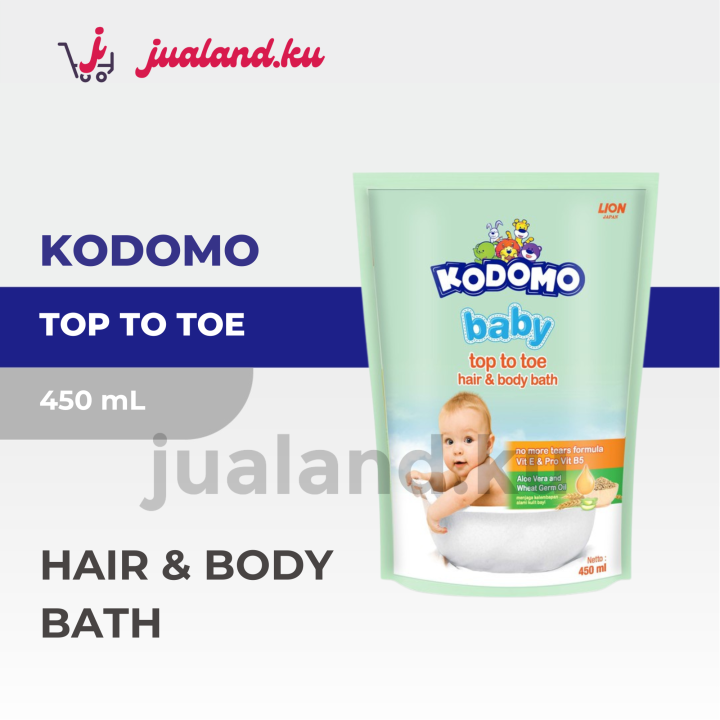 Kodomo Hair and Body Baby Bath Top To Toe Refill 450 ml | Lazada Indonesia