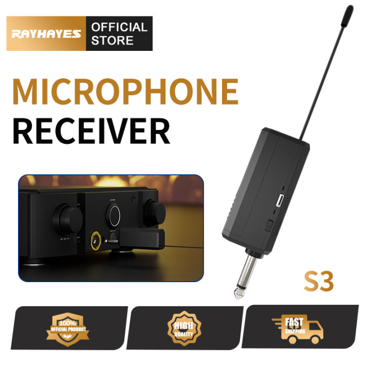 RAYHAYES Portable Audio Receiver Plug and Play Microphone Wireless ...