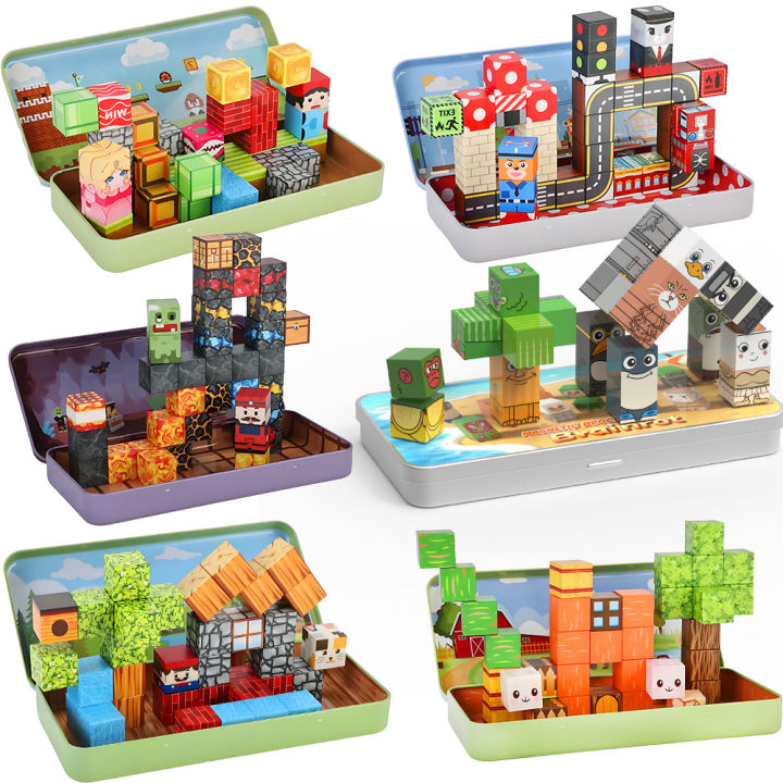 Mini Magnetic Blocks, Italian brainrot Travel Magnet Building Blocks ...