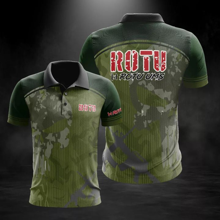 ROTU NAVY 1ST UMS Malaysia army design 3D FULL SUBLIMATION POLO SHIRT ...