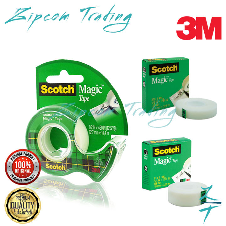 3M Scotch Invisible Matte Adhesive Magic Tape With Dispenser | Lazada