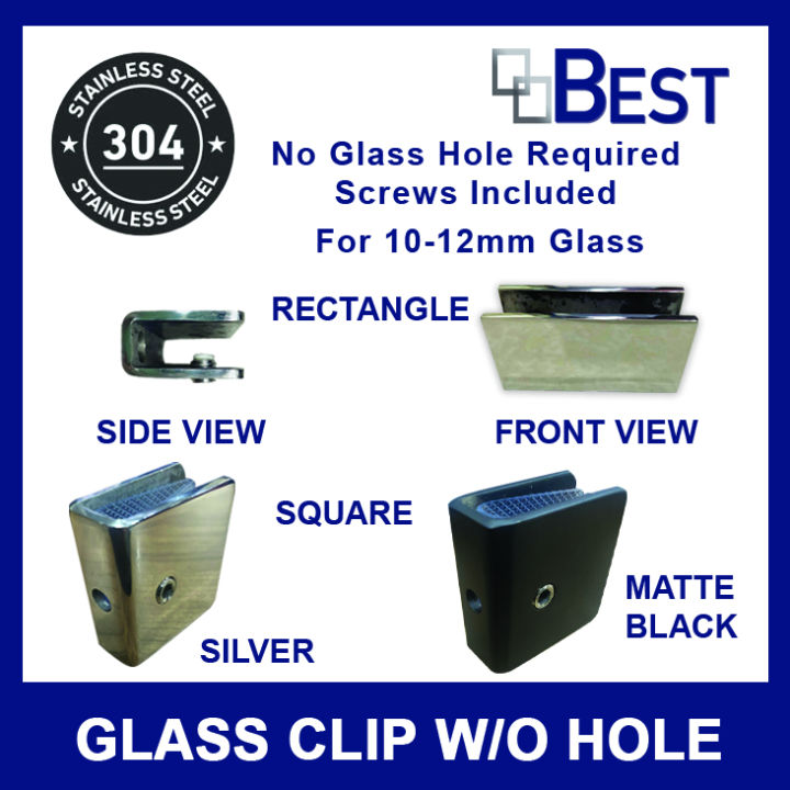 Glass Clip Glass Clamp Uclip Heavy Duty Shower Glass Partition ss304 ...