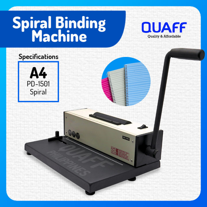 QUAFF Spiral Binder Binding Machine PD-1501 A4 size | Lazada PH