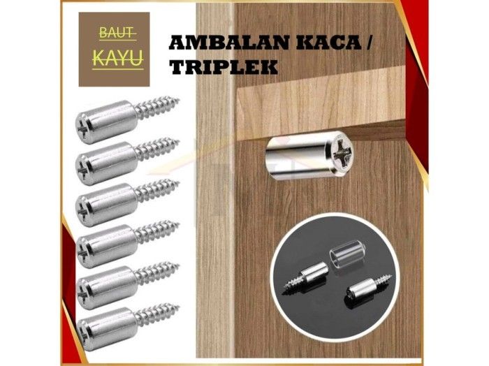 Baut Ambalan Kayu Besi Bulat Sekrup Siku Penyangga Rak Lemari cablock ...