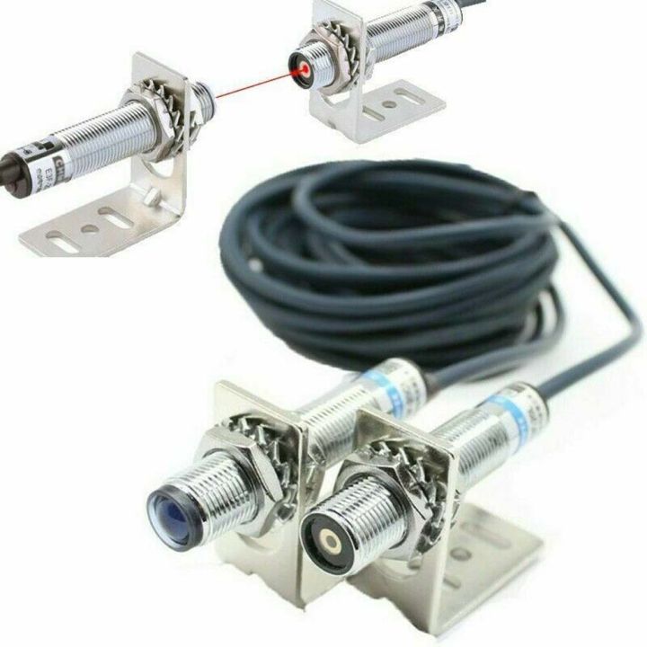 M12 Laser Beam Photoelectric Switch Npn Sichtbar Lichter Laser Sensor ...