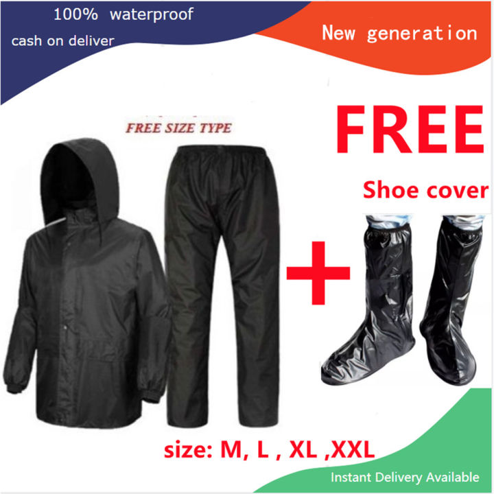 Motorcycle raincoat waterproof rain shoe cover (free shoe cover ...