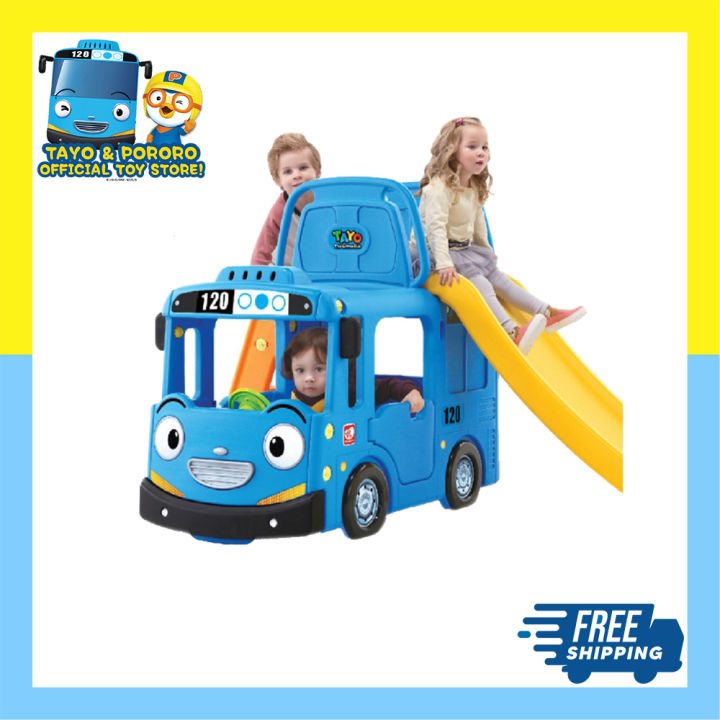 Tayo Bus 3-in-1 Indoor Big Kids Slide Playground with Music Light from ...