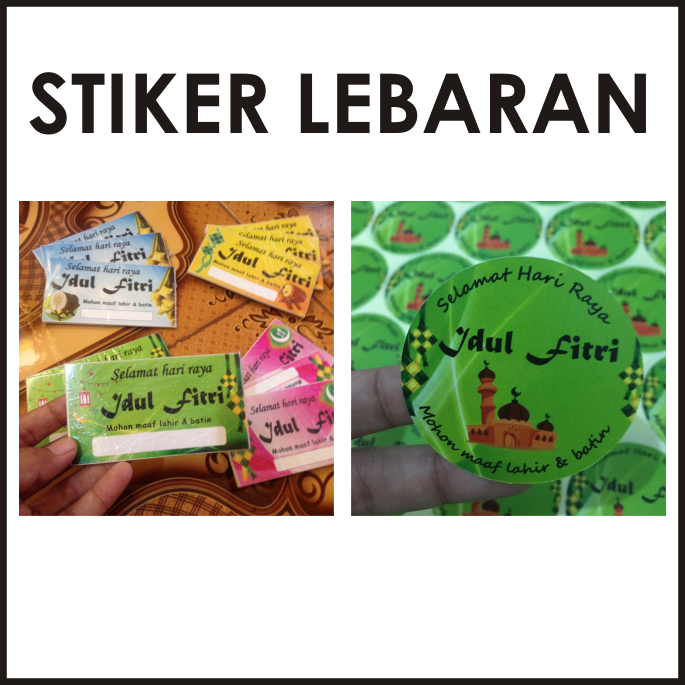 (HIJAU) READY Stiker lebaran ISI 10| Stiker Toples lebaran | Label ...