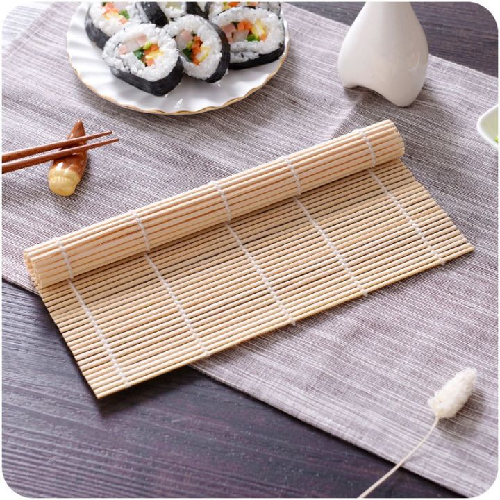 FT-Bamboo Sushi Mat Rollers Sushi Rice Rollers Hand Maker Bamboo Kimbap ...