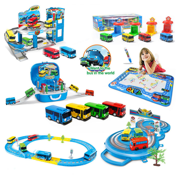 Tayo the little bus toys Cartoon bus Car toy for Kids track alloy car ...