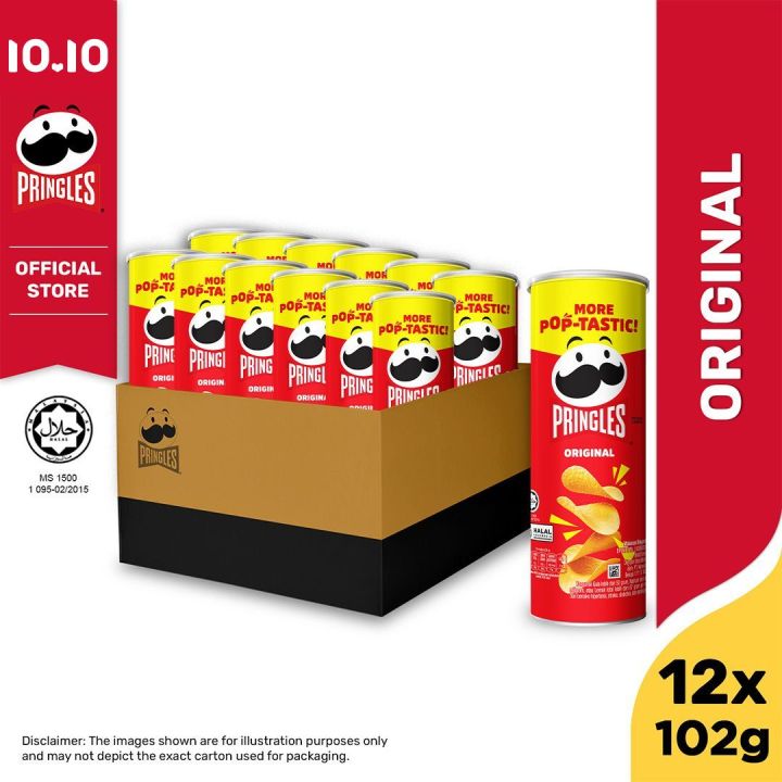 Pringles Potato Chips - Original 102g Carton 12 pcs | Lazada PH