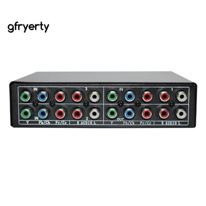 【Gfryerty】RGB Component Switch 5 3-Way YPBPR Cable Component Switch AV ...