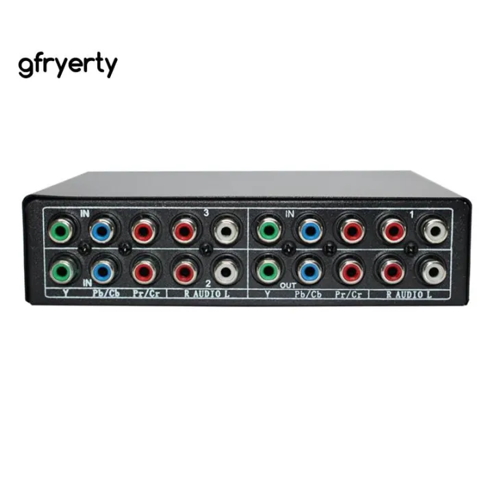 【Gfryerty】RGB Component Switch 5 3-Way YPBPR Cable Component Switch AV ...