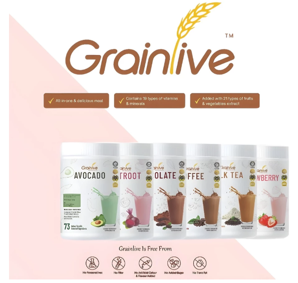 Grainlive Meal Every Morning replacement Chocolate/Avocado/Beetroot/ Coffee/Milk Tea/ choco w ...