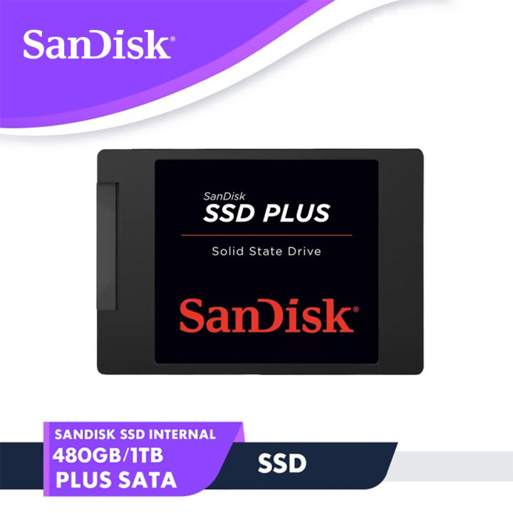 SanDisk SSD PLUS 2.5" 480GB/ 1TB SATA III Internal Solid State Drive ...