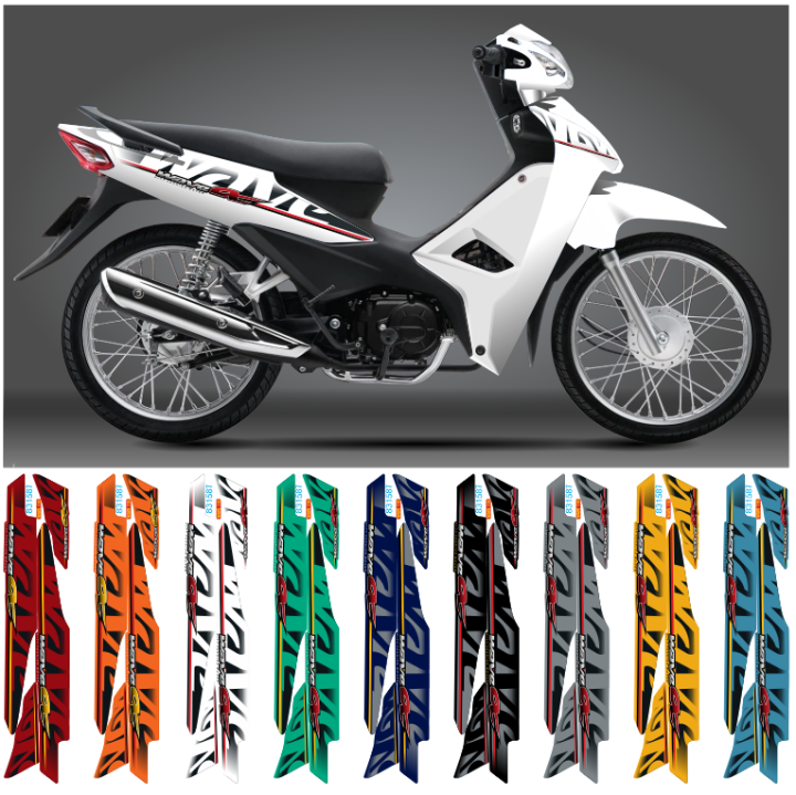 Tem WAVE ALPHA 110 - MẪU HOT ĐỦ MÀU 831587 - Tem 3 lớp chống nước chống ...