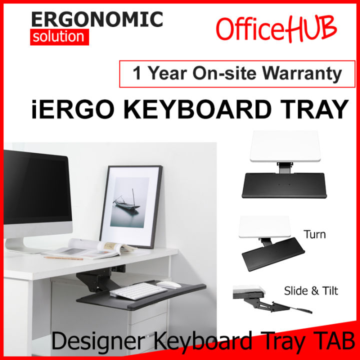 OFFICEHUB Keyboard Tray TAB Keyboard Drawer Tilt, Rotate, height ...