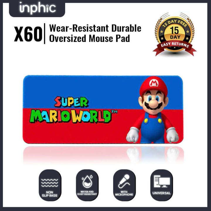 INPHIC x Super Mario Extended Mouse Mat / Mouse Pad For Gaming / Office ...